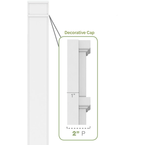 PCI Enterprises Fluted PVC Pilaster w/Decorative Capital & Base (Pair) | Wayfair